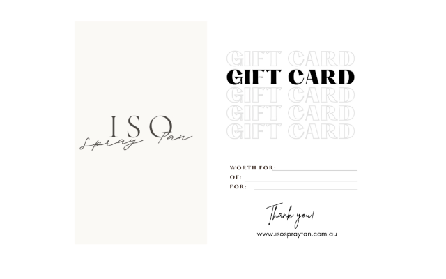Order ISO SPRAY TAN eGift Cards